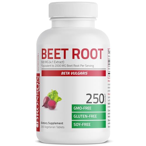 Bronson Beet Root Extra Strength - 250 Tabletes Vegetarianos, Não-OGM ...