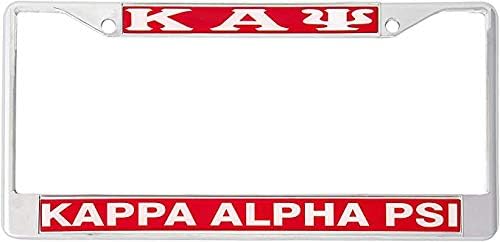 Amazon.com: Kappa Alpha Psi Black Plastic License Plate Frame Greek ...