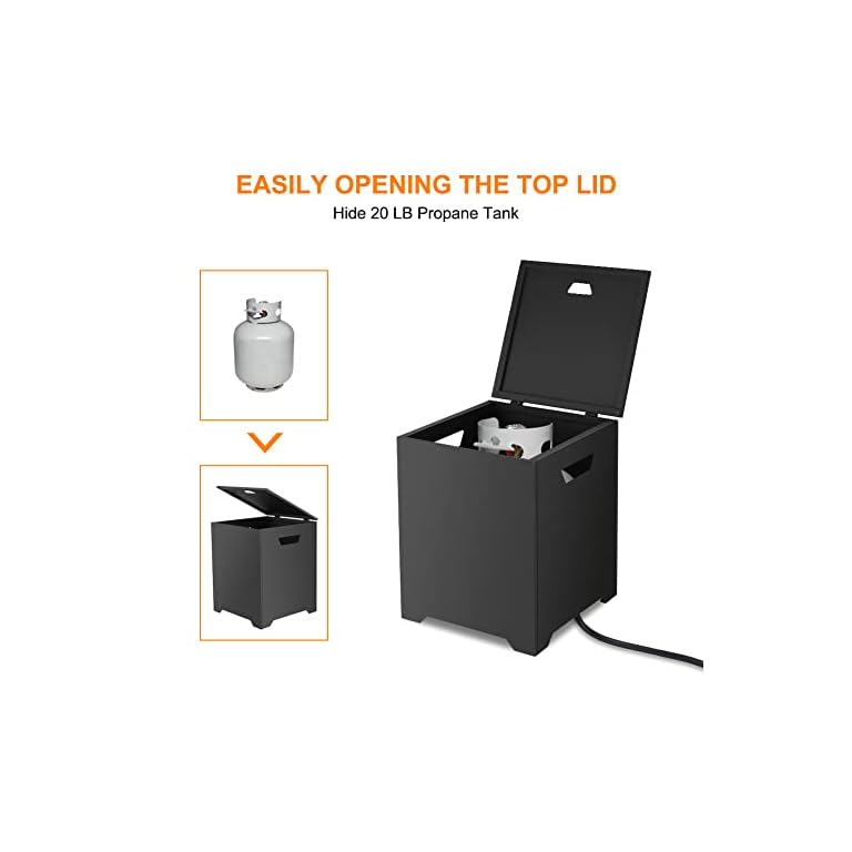 Camplux Propane Tank Cover Table, 20 LB Propane Tank Storage Box ...