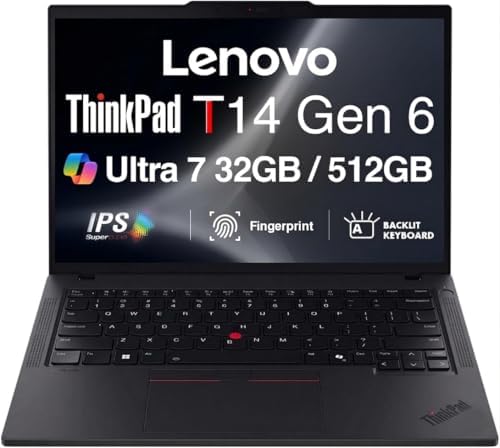 Amazon.com: Lenovo ThinkPad T14 Gen 6 Copilot+ AI Business Laptop de 14 ...