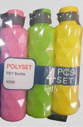 Polyset PET Water Bottle Wave 1000ml - 3 PCS Set Assorted Colour ...