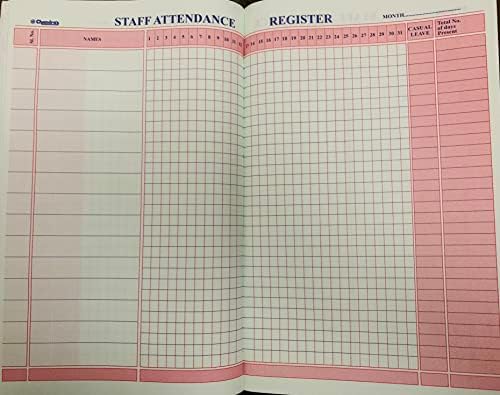 Staff attendance 80 Pages Register : Amazon.in: Office Products