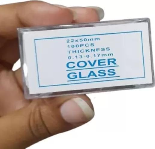 Microscopic Cover Slips (Cover Glass) Pack of 200 (22 X 50 MM) : Amazon ...