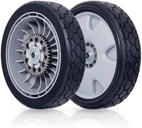 CheeMuii 9" Lawn Mower Rear Wheels Kit 2 Pcs Back Wheels Replace for ...