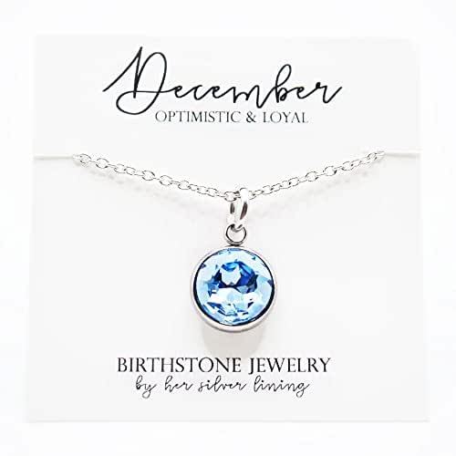 Amazon.com: December Birthstone Necklace, December Birthstone Jewelry ...
