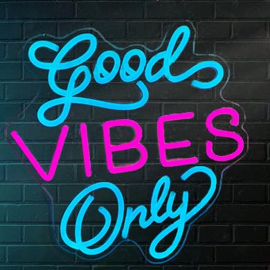Amazon.com : NUOSHANZS Good Vibes Only Neon Sign,LED Neon Signs for ...