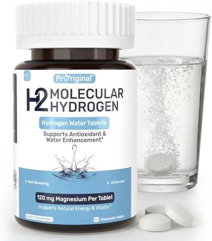 Amazon.com: Hydrogen Water Tablets - 12 PPM H2 Molecular Hydrogen - 120 ...