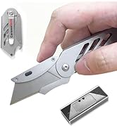 Caressolove Automatic Utility Knife, Black Razor Blades Pocket Knife ...