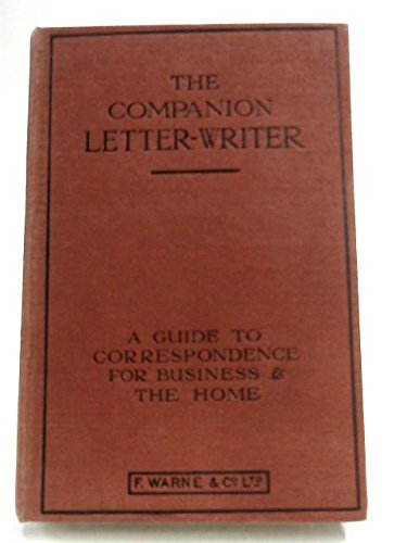 The Companion Letter-Writer: Amazon.com: Books