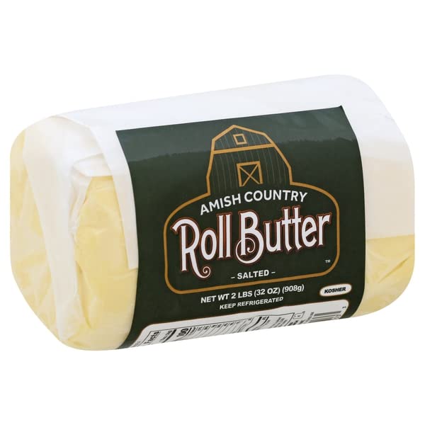 Amazon.com: Amish Country Butter, Roll Butter Salted, 32 Ounce ...