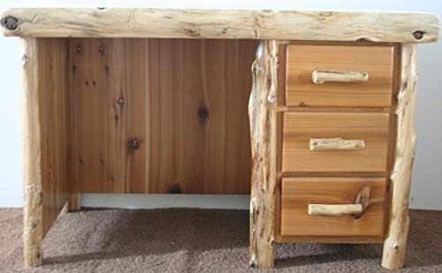 Amazon.com: Cedar Log Writing Desk With Drawers : Handmade Products