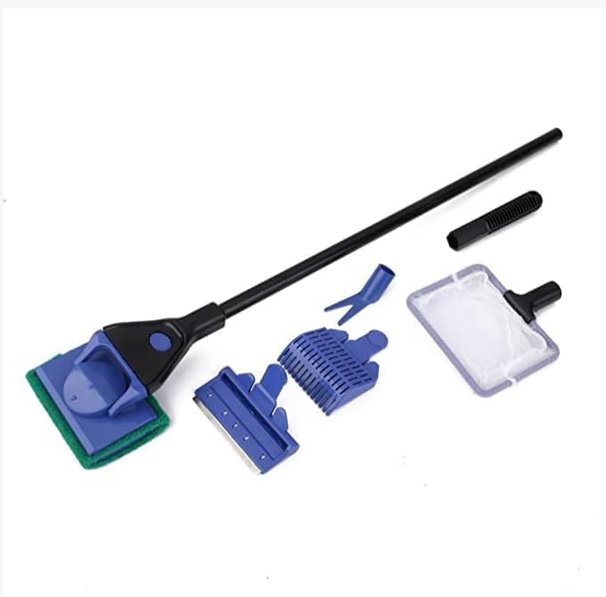 CFA 5-in-1 Aquarium Cleaning Kit ( Fish Net,Gravel Rake, Algae Scraper ...