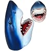 Amazon.com: Wedhapy Realistic Blue Resin Shark Head Statue, Great White ...