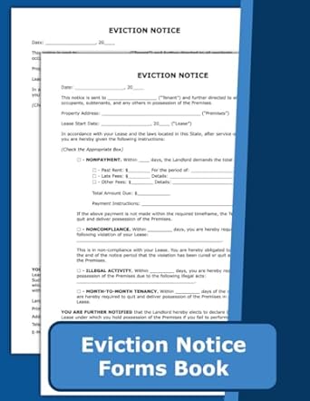 Eviction Notice Forms Book: Templates, Legal Guidelines, and Step-by ...