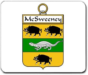 Amazon.com : McSweeney or Sweeney Family Crest Coat of Arms Mouse Pad ...