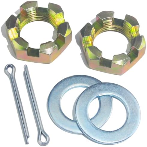 GREPSPUD 2Sets 1'' Trailer Axle Nut Kits 1'' Thread Spindle Castle Nuts ...