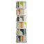 Amazon.com: LITFAD Wood Bookshelf Revolving Bookcase Modern Bookshelves ...