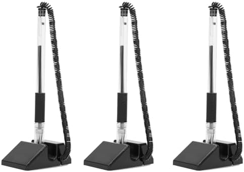 3-Pack Secure Counter Pens with Adhesive Chain, Pen Chain Standard Gel ...