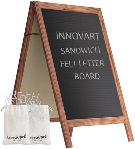 Amazon.com : INNOVART A-Frame Sidewalk Sign 36”x20”, Sandwich Felt ...