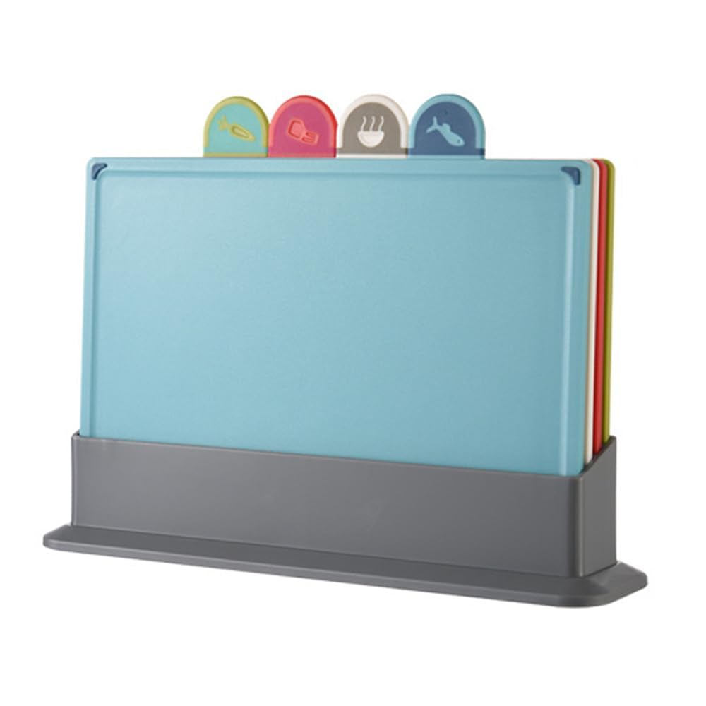 4 Pcs Set Cutting Boards, Cutting Board Sets with Drainage Holder ...