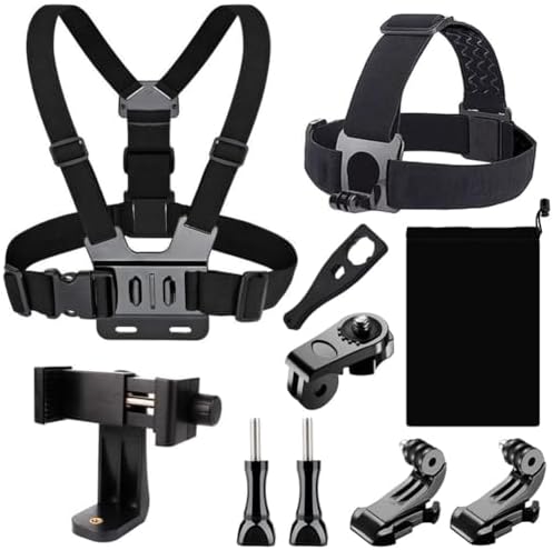 YHTSPORT Chest Mount Harness, Head Strap Mount for Action Camera ...