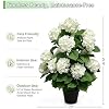 Hecaty Set of 2 Artificial Hydrangeas 76 cm, Hydrangea Artificial ...
