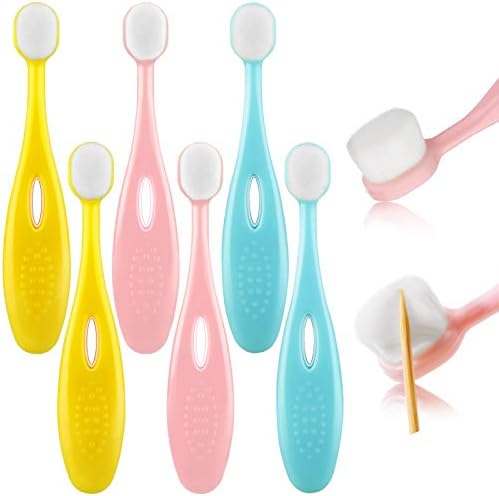Amazon.com : Patelai 6 Pieces Kids Extra Soft Nano Toothbrush Children ...