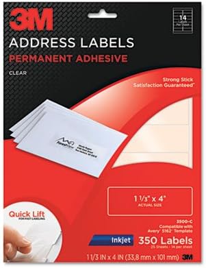 Amazon.com : Mmm3500Cus Label 11 3X4 Addr 350 Clr : File Folder Labels ...