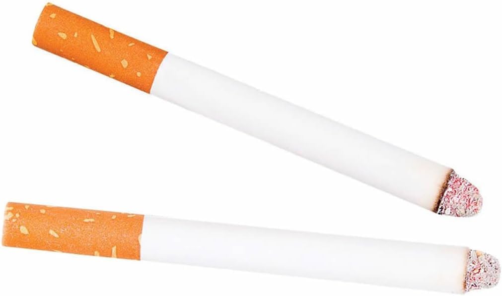 2Pcs Fake Cigarettes Toys Fake Lit Cigarettes Puff Cigarette Realistic ...