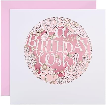 Hallmark Birthday Card for Her - Contemporary Pink Wish Design : Amazon ...