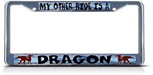 Amazon.com: My Other Ride is A Dragon License Plate Frame Tag Holder ...
