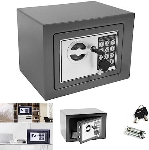 8.5L-Solid Steel Safe Heave Duty Home Office Money Cash Valuables Box ...