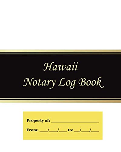 Amazon.com: Hawaii Notary Log Book: Notary Records Journal:Official ...