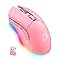 Amazon.com: DAREU Sakura Pink Wireless Gaming Mouse with Charging Dock ...