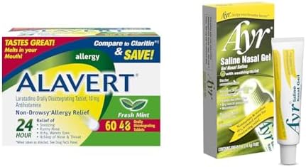 Amazon.com: Alavert Allergy 24 Hour 60 Count and Ayr Saline Nasal Gel 0 ...