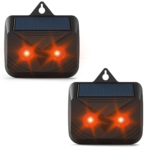 2 PACK Animal Repellent, Solar Predator Control Lights, Fox Deterrents ...