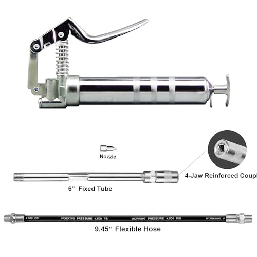Snapklik.com : SDFNBRA Pistol Grip Mini Grease Gun, 4500 PSI Heavy Duty ...