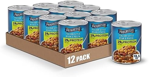 Amazon.com : Progresso Italian-Style Bean and Pasta Protein Soup ...