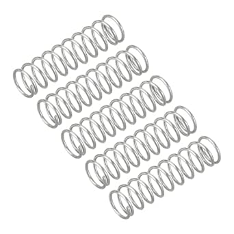 uxcell 5Pcs Compression Spring, Wire Diameter 0.024", OD 0.24", Free ...
