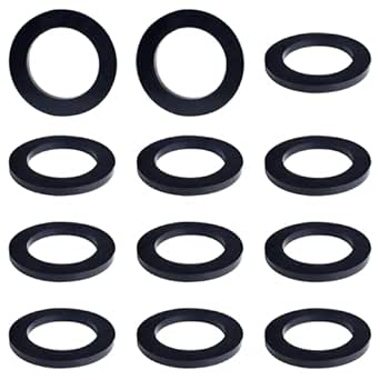 YOUFEN 12 Pcs Rubber Washers 1 1/2 Inch OD x 1 Inch ID x 1/8 Inch ...