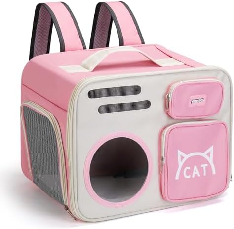 Amazon.com : Pink Cat Backpack Carrier, Fit up to 16 lbs, Breathable ...