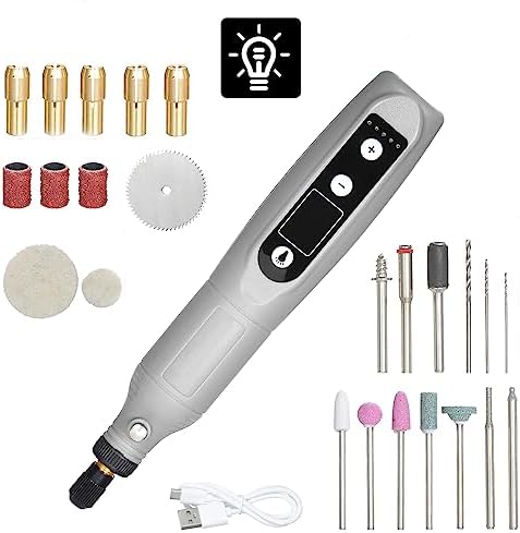 Vastar Rotary Tool Kit, 3.7V Cordless Rotary Tool Kit Potable Grinder ...