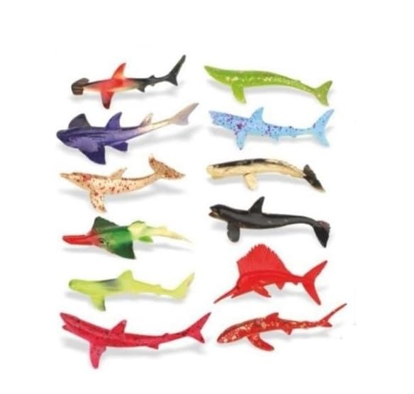 Buy Littlin Under Water Fish Animal Action Figure Toy for Kids (Pack of ...