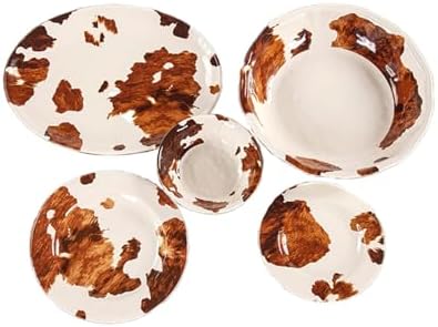 Amazon.com | Paseo Road by HiEnd Accents Elsa 14 Piece Cow Print ...