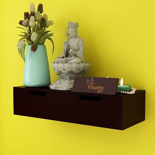 Ereteken ART Wall Mounted Hanging Puja Temple Shelf with Drawer Stylish ...