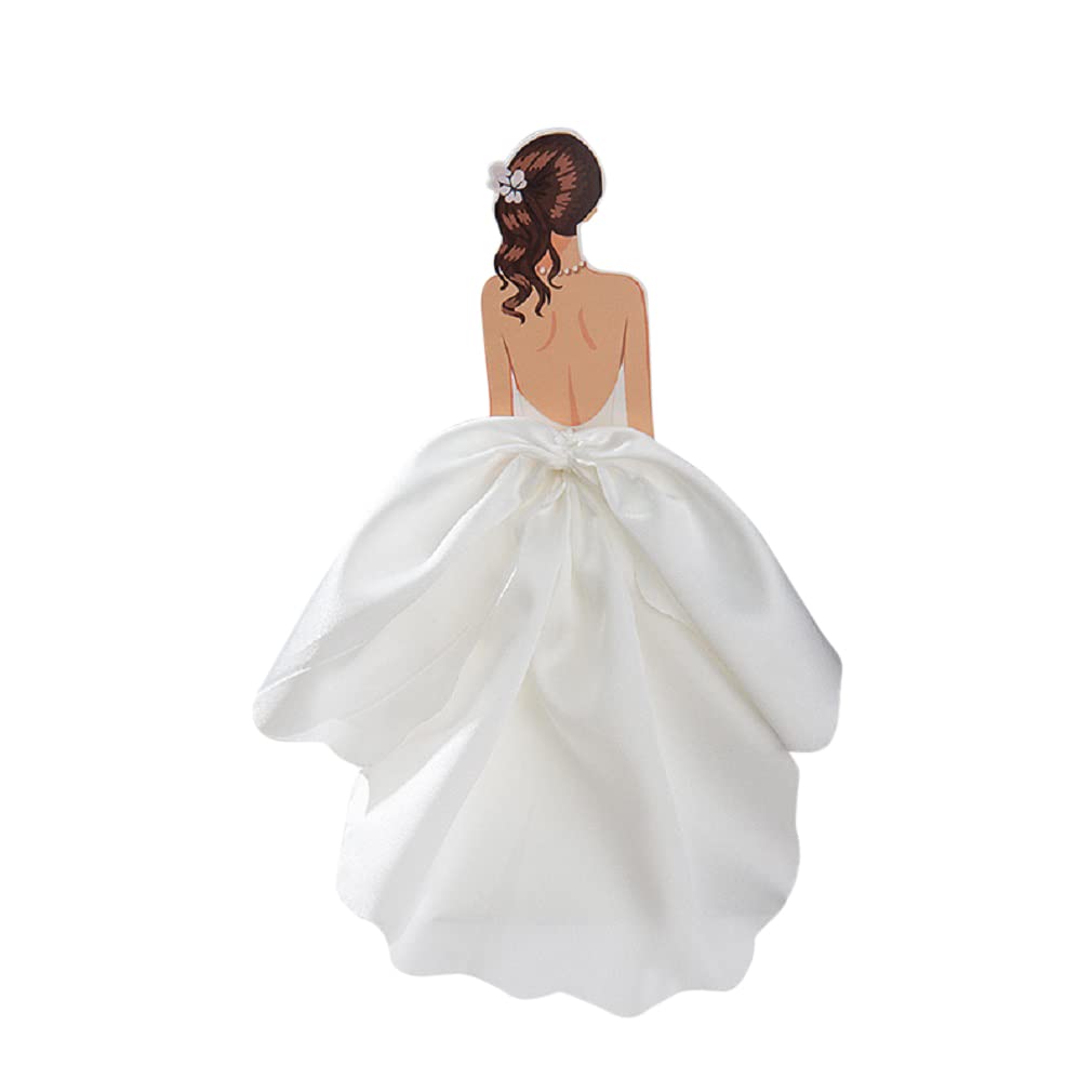 Amazon.com: Wedding Theme Dress Cake Toppers for Wedding Party (White ...