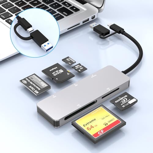 Amazon.com: Multi SD Card Reader, Dual Connector USB C USB 3.0 Memory ...