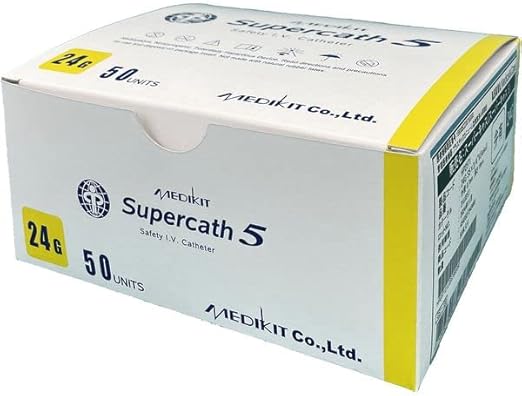 Amazon.co.jp: スーパーキャス5 HP2141 24G S5×3/4"V(F) 止血弁・針刺し損傷防止機構付 50本 1箱 : ドラッグストア