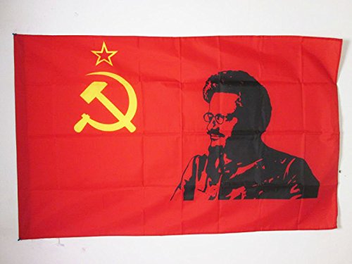 Amazon.com : USSR with Trotsky Flag 3' x 5' for a pole - Soviet Union ...