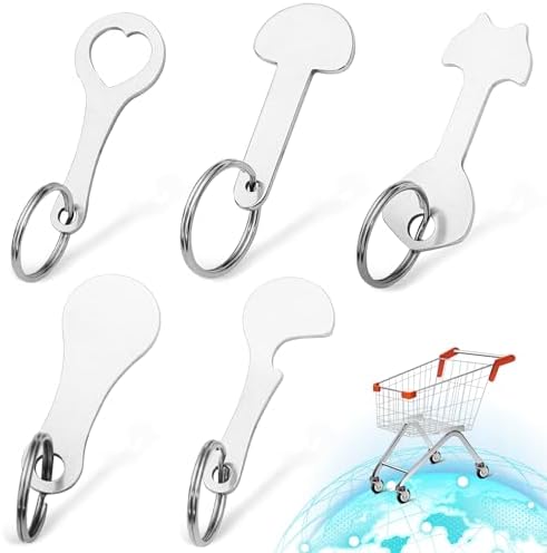 RAFIYU 5 Pieces Shopping Trolley Token, Metal Shopping Trolley Token ...